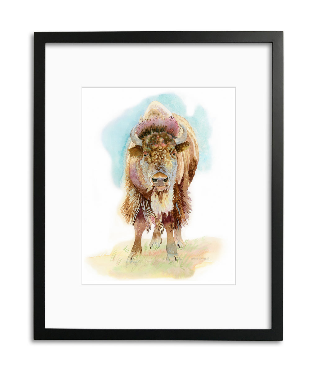 Buffalo Wisdom by Kathy Harder, Limited Edition Print – Fine Art Scene