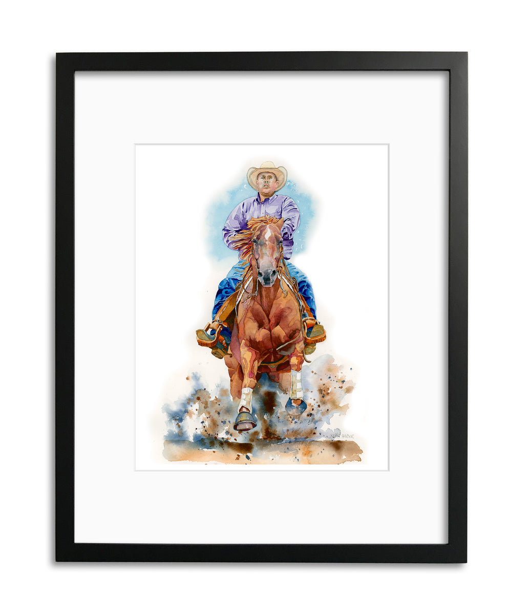 Dallas & Trucker by Kathy Harder, Limited Edition Print – Fine Art Scene